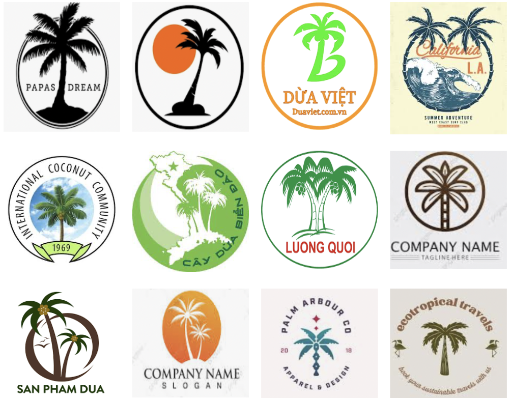 168++ Mẫu thiết kế logo hình cây dừa đẹp, sang trọng (cập nhật 2024)